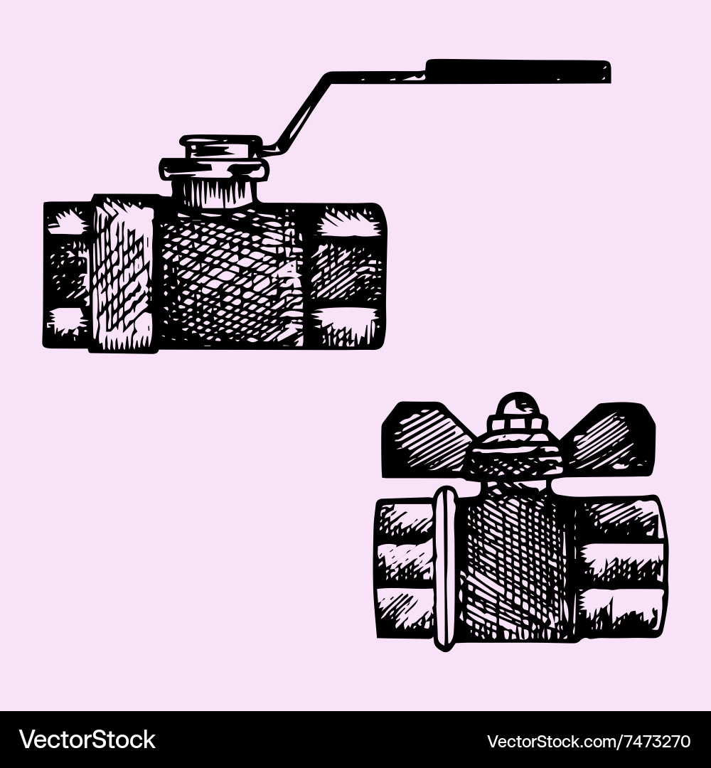 Ball valve Royalty Free Vector Image - VectorStock