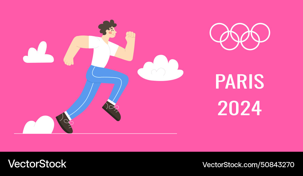 Banner games in paris or competition concept Vector Image