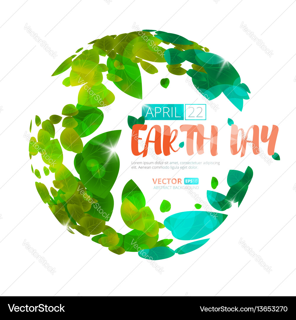 Earth Day Celebration Globe Royalty Free Vector Image