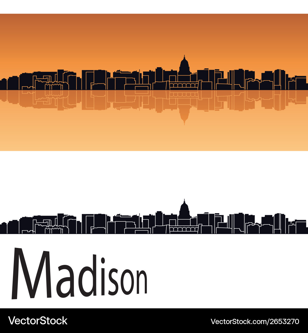 Madison skyline Royalty Free Vector Image - VectorStock