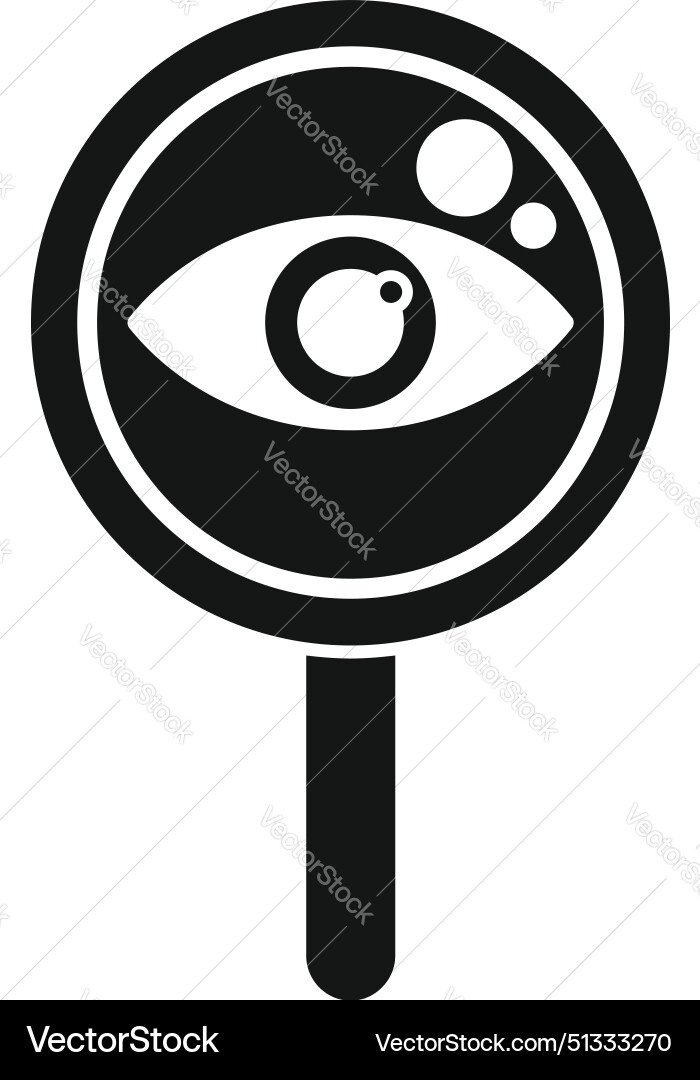 Magnifying glass and eye icon Royalty Free Vector Image