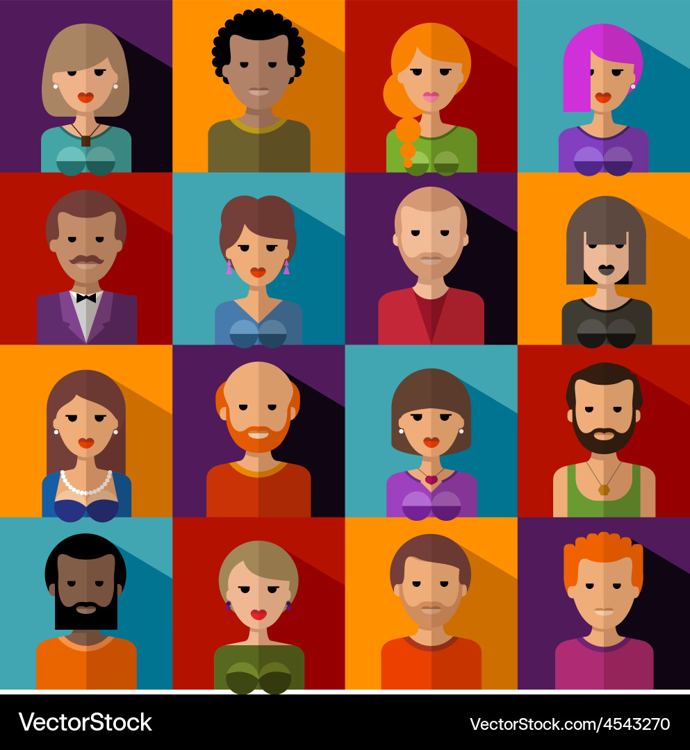 People logo design template account user Vector Image