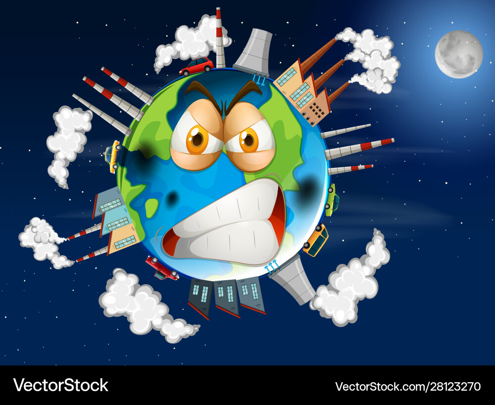 Poster design global warming on earth Royalty Free Vector