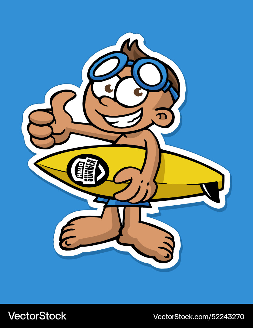 Surfer boy Royalty Free Vector Image - VectorStock