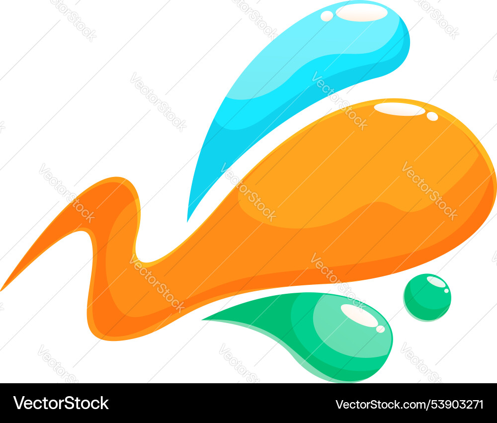 Abstract liquid shape stretching and forming Vector Image