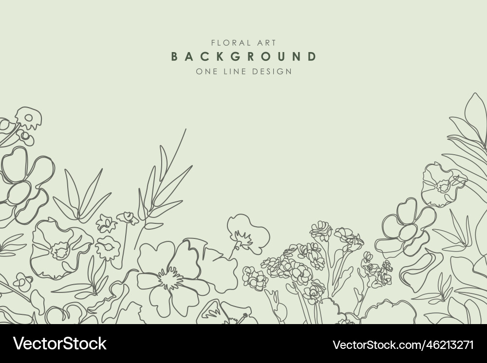 Beautiful floral hand drawn background one Vector Image
