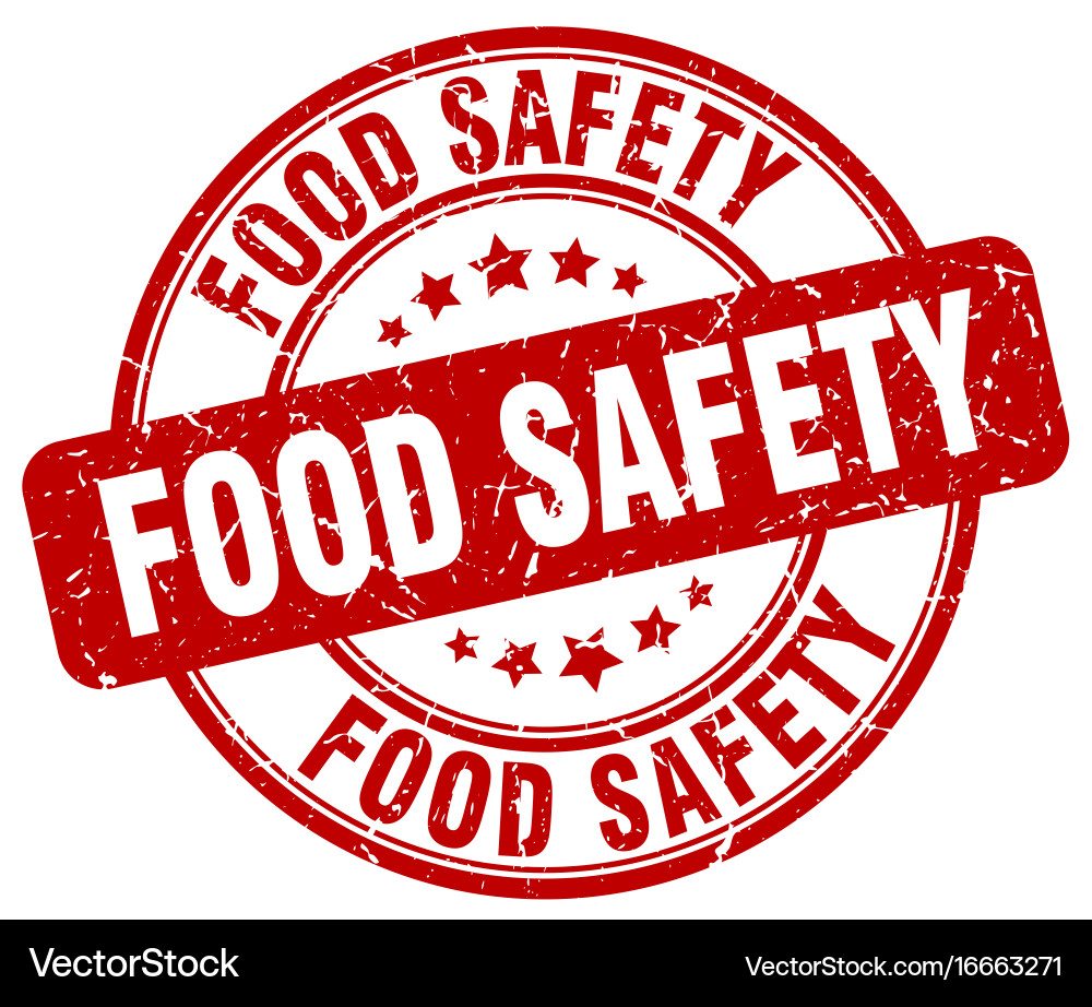 Food safety stamp Royalty Free Vector Image - VectorStock