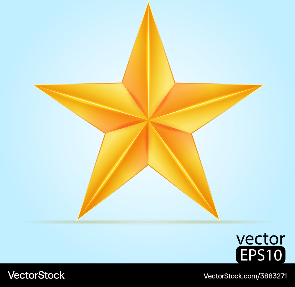 Gold star Royalty Free Vector Image - VectorStock