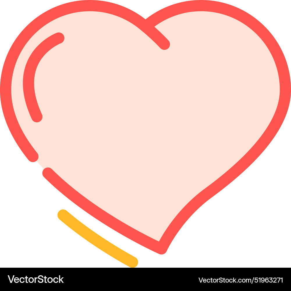 Heart symbol love color icon Royalty Free Vector Image
