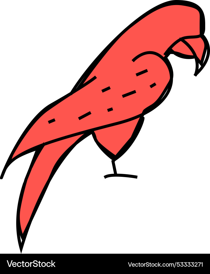 Parrot bird icon color Royalty Free Vector Image