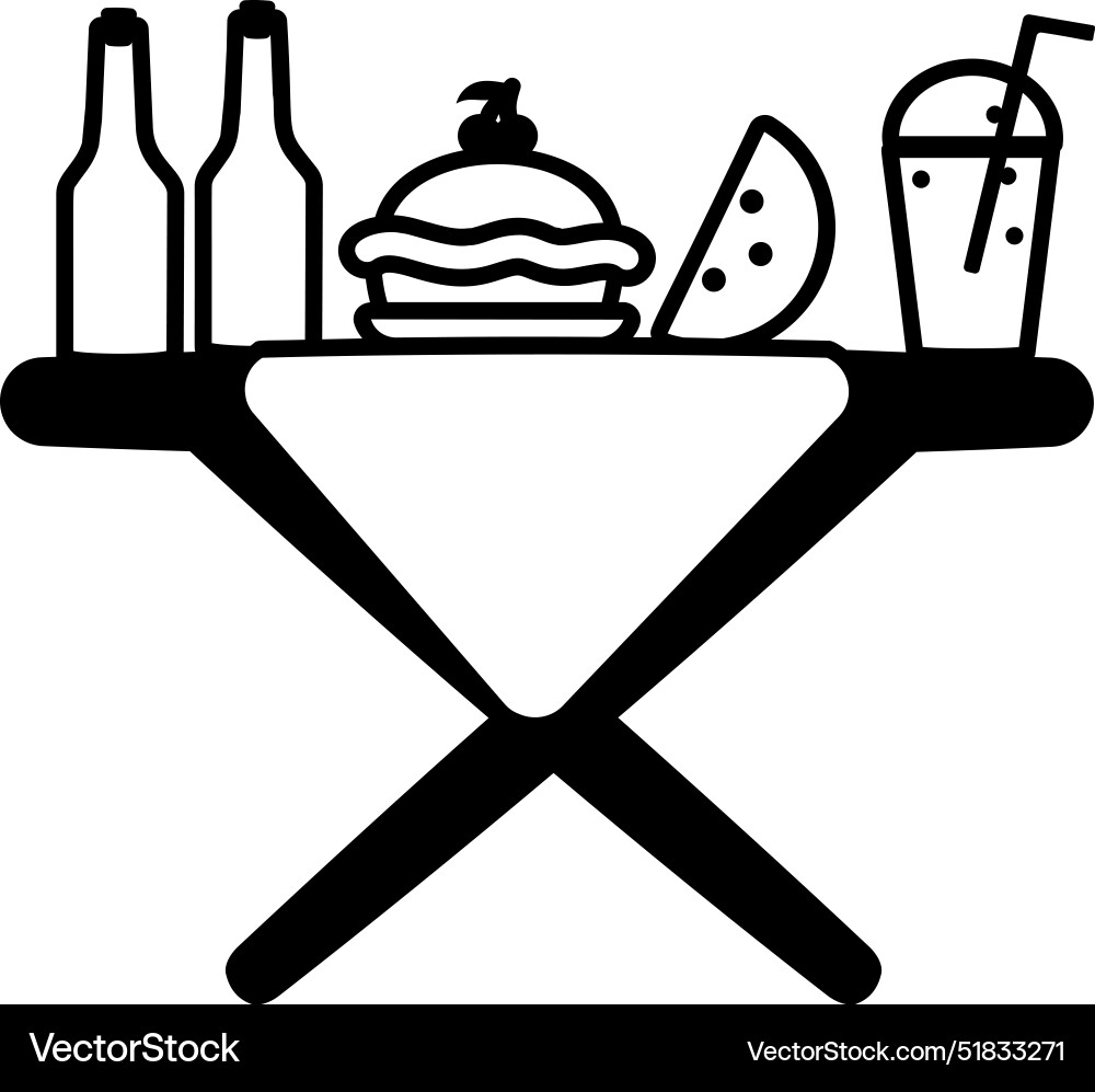 Picnic table Royalty Free Vector Image - VectorStock