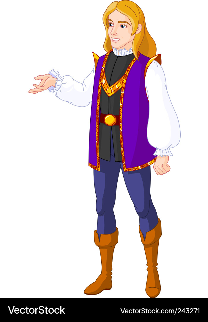 Prince charming Royalty Free Vector Image - VectorStock