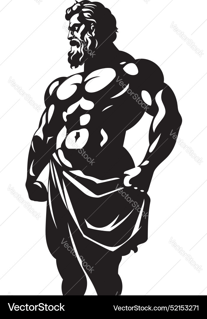 Strength embodied hercules emblematic symbol Vector Image