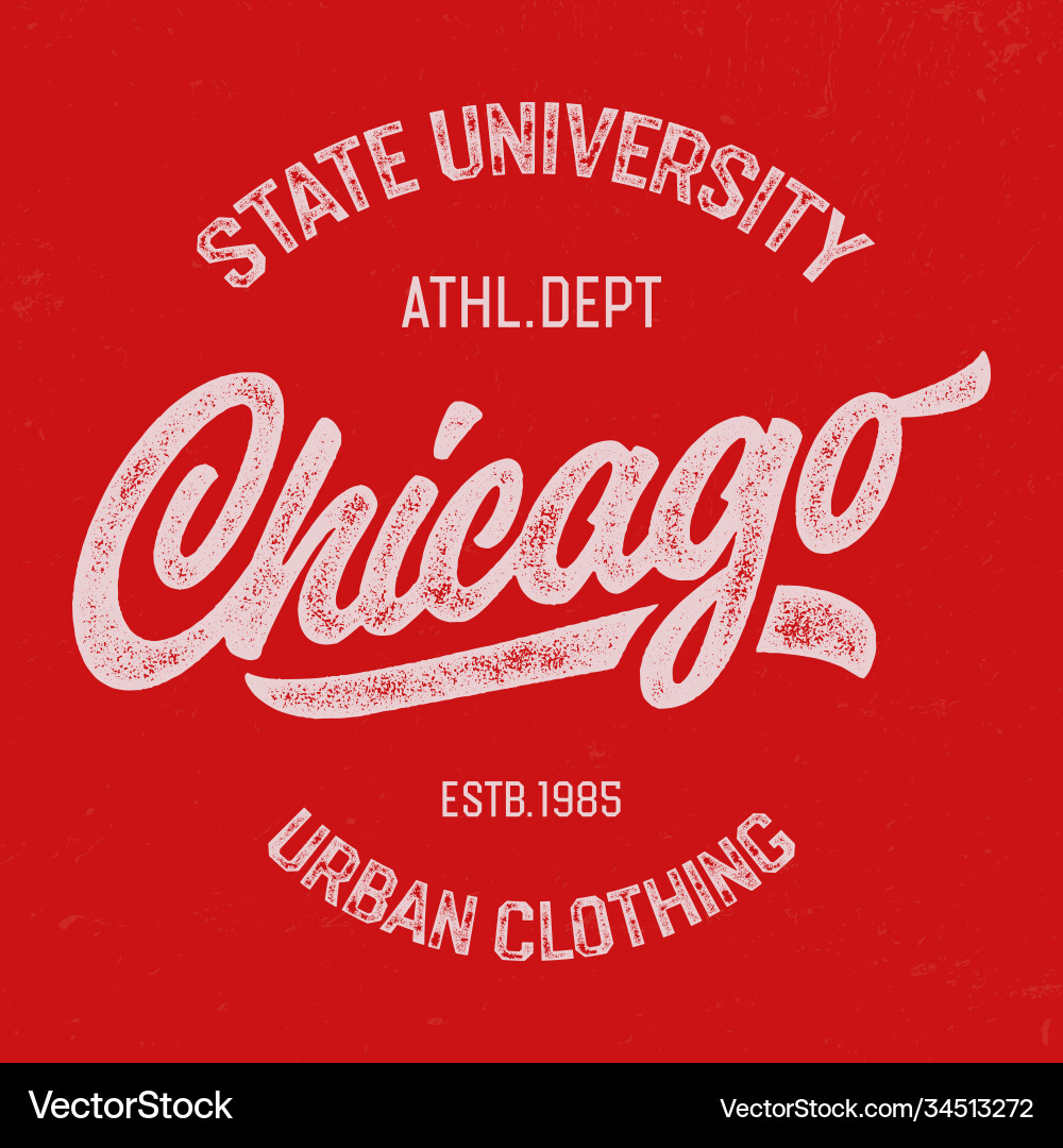 Chicago textured design for t shirt Royalty Free Vector