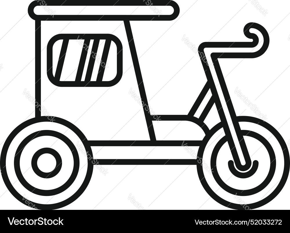 Cycle rickshaw providing sustainable Royalty Free Vector