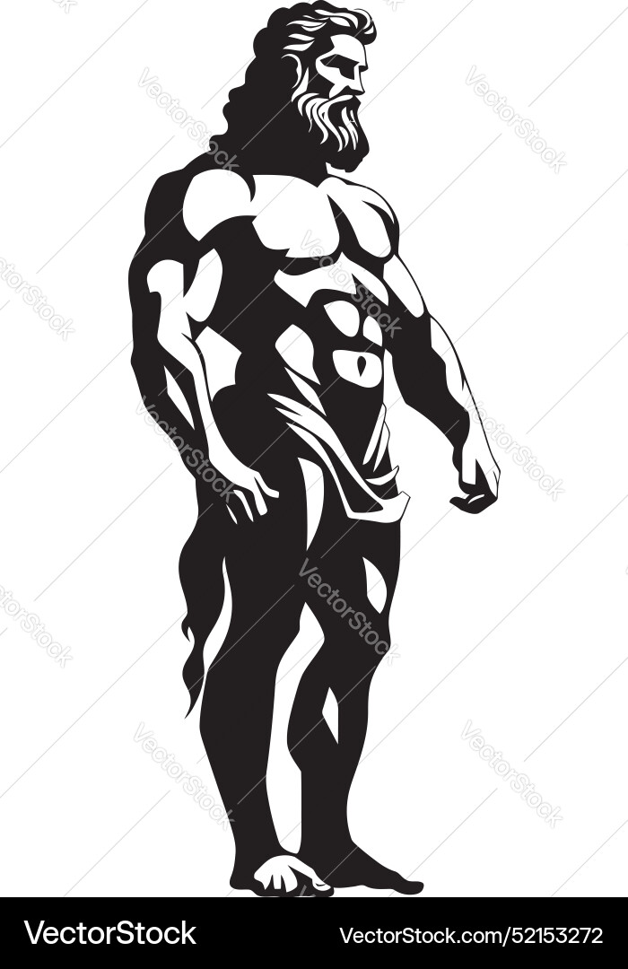 Herculean legend iconic design mythic warrior Vector Image