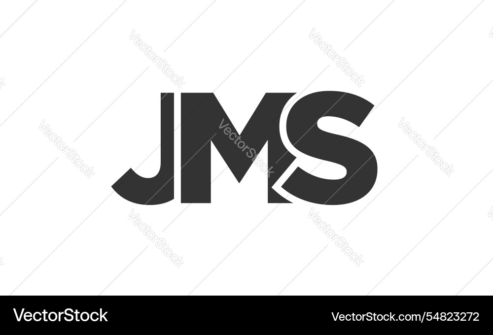 Jms logo design template with strong and modern Vector Image