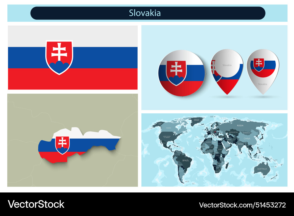 Political infographics made from maps and flags Vector Image