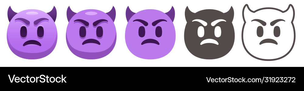 Purple Devil Emoji Royalty Free Vector Image - VectorStock