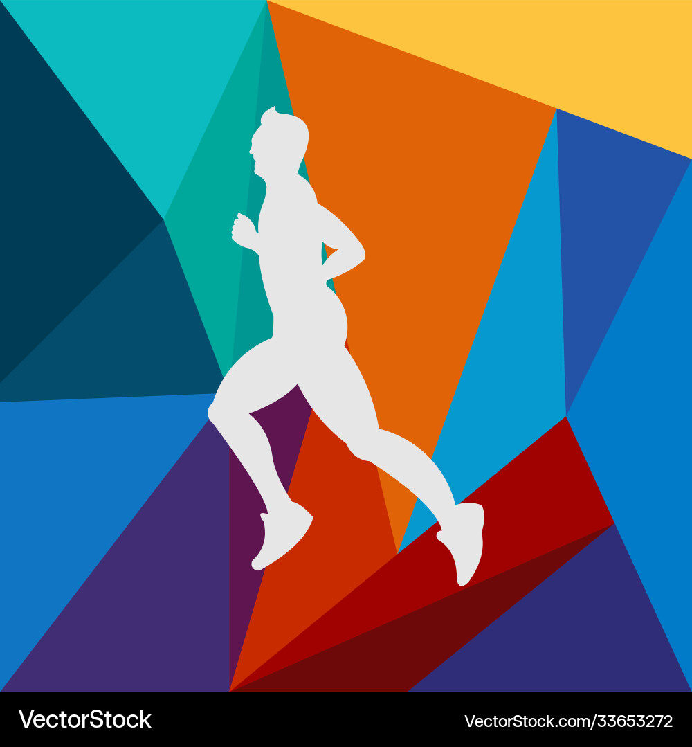 Running template design Royalty Free Vector Image