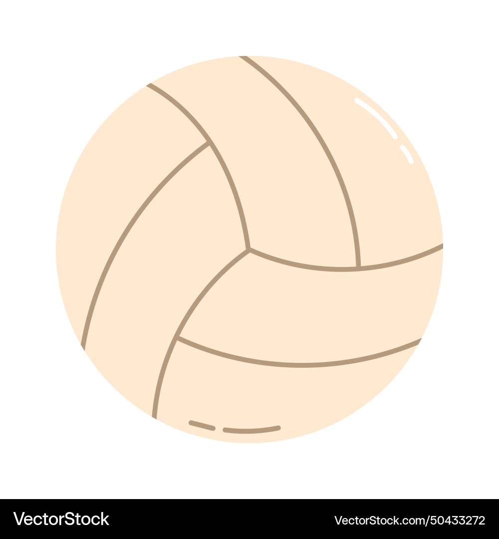 Volleyball ball isolated flat Royalty Free Vector Image