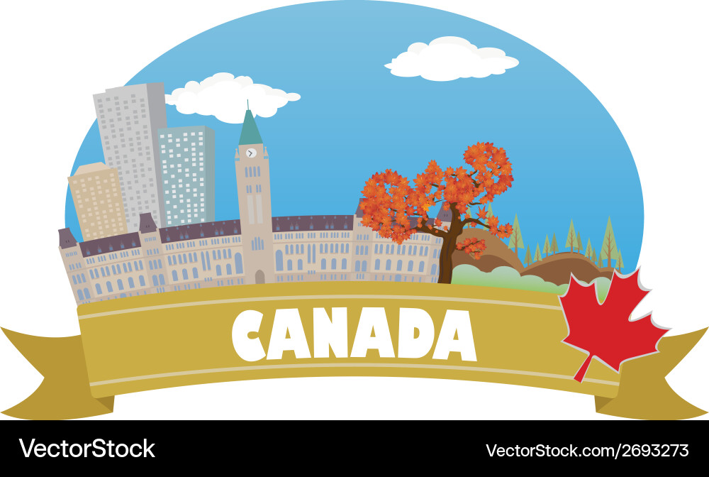 Canada Landscape Royalty Free Vector Image - VectorStock