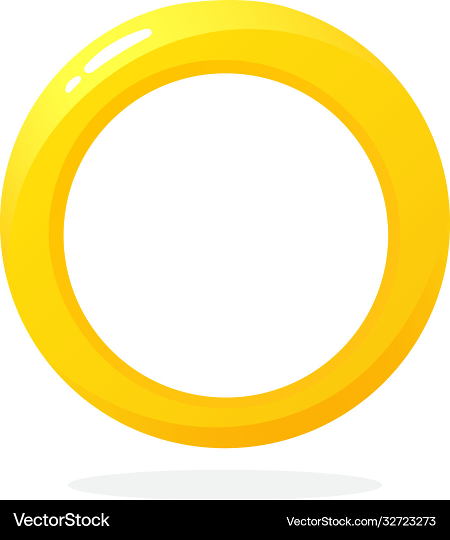 Gold Wedding Ring Sticker Royalty Free Vector Image