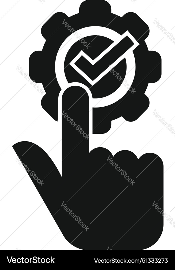 Hand clicking checkmark concept icon Royalty Free Vector