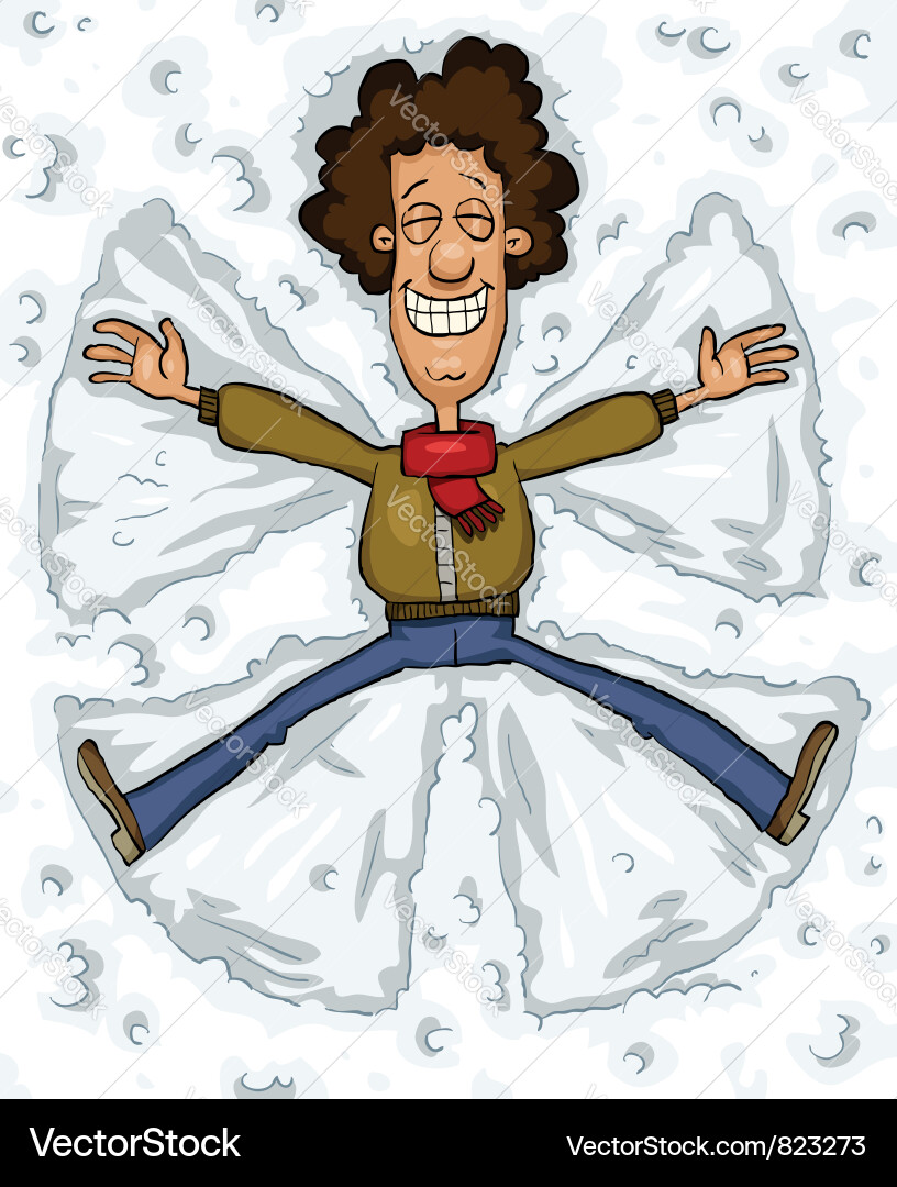 Snow angel Royalty Free Vector Image - VectorStock