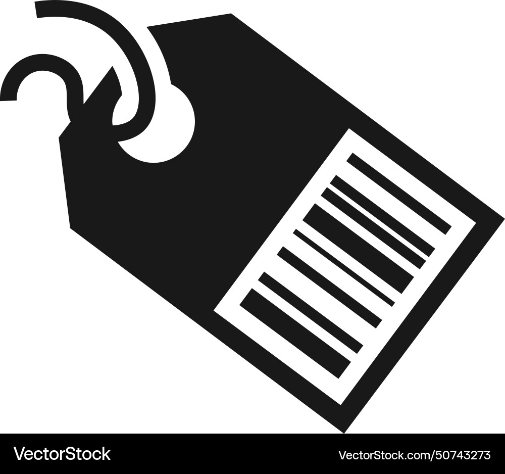 Store tag with barcode retail price information Vector Image
