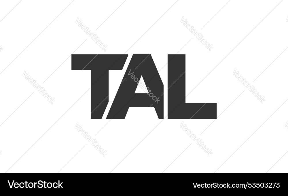 Tal logo design template with strong and modern Vector Image