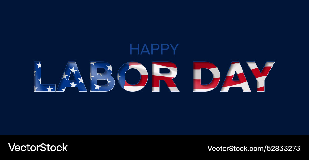 Usa labor day lettering with design Royalty Free Vector