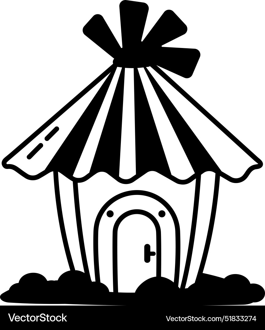 Beach hut Royalty Free Vector Image - VectorStock