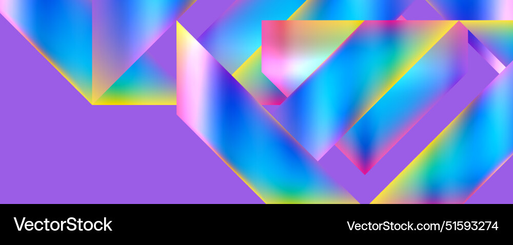 Colorful metallic geometric shapes Royalty Free Vector Image
