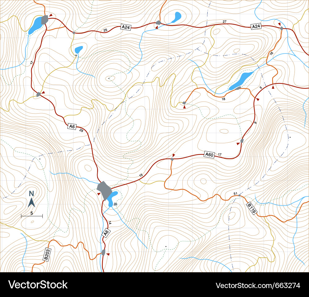Contour roadmap Royalty Free Vector Image - VectorStock