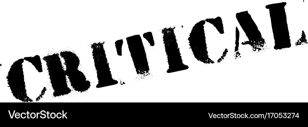 Critical rubber stamp Royalty Free Vector Image