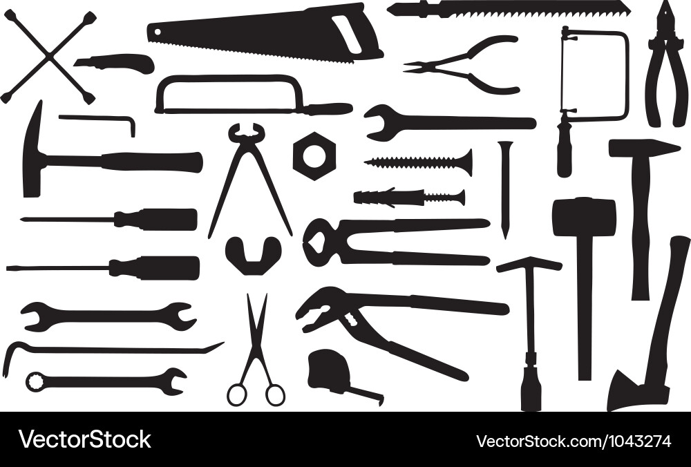Different tools Royalty Free Vector Image - VectorStock