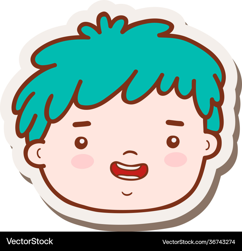 Doodle boy face Royalty Free Vector Image - VectorStock