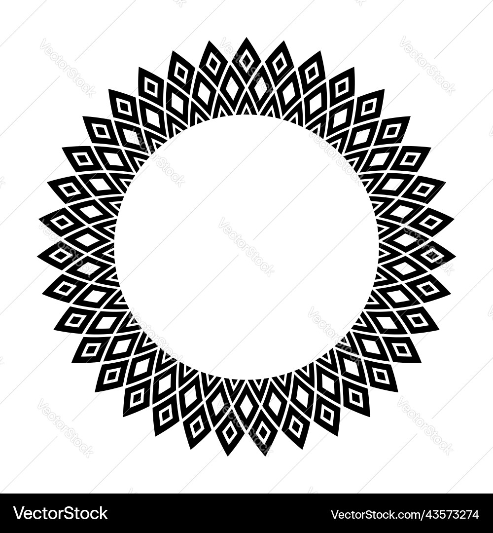 Geometric Circle Frame Royalty Free Vector Image