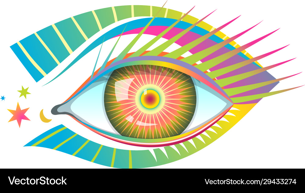 Human eye graphic design modern trendy pop art Vector Image