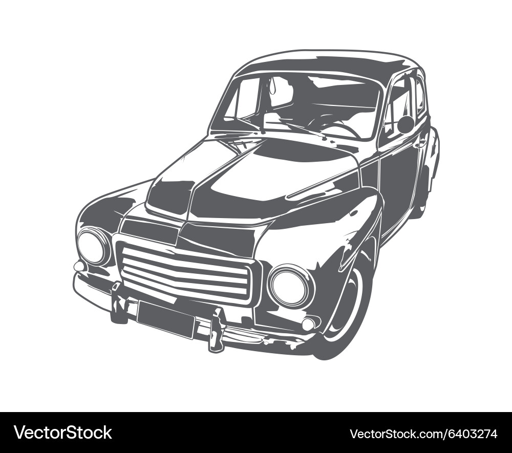 Retro car Royalty Free Vector Image - VectorStock