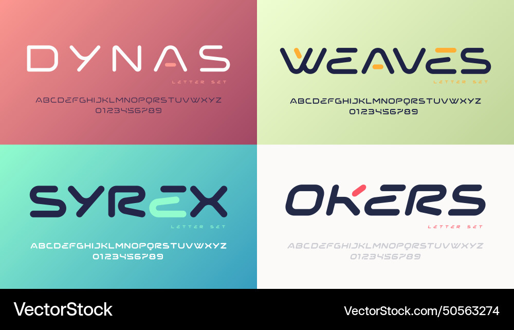 Rounded sans serif font uppercase letter Vector Image