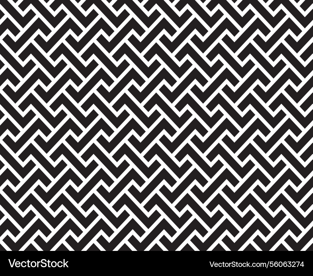 Seamless monochrome geometric pattern Royalty Free Vector