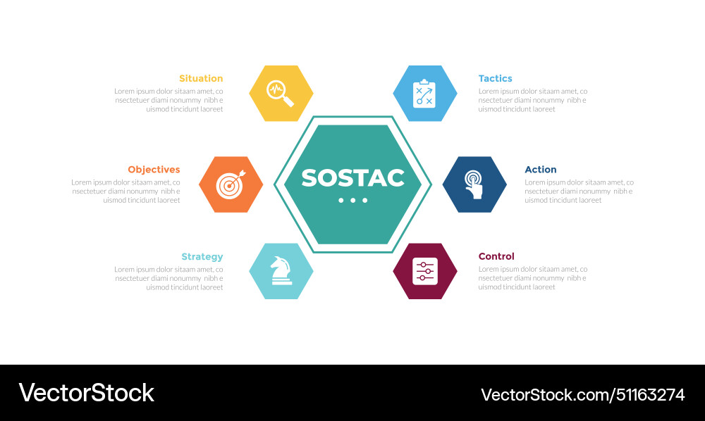 Sostac marketing planning infographics template Vector Image