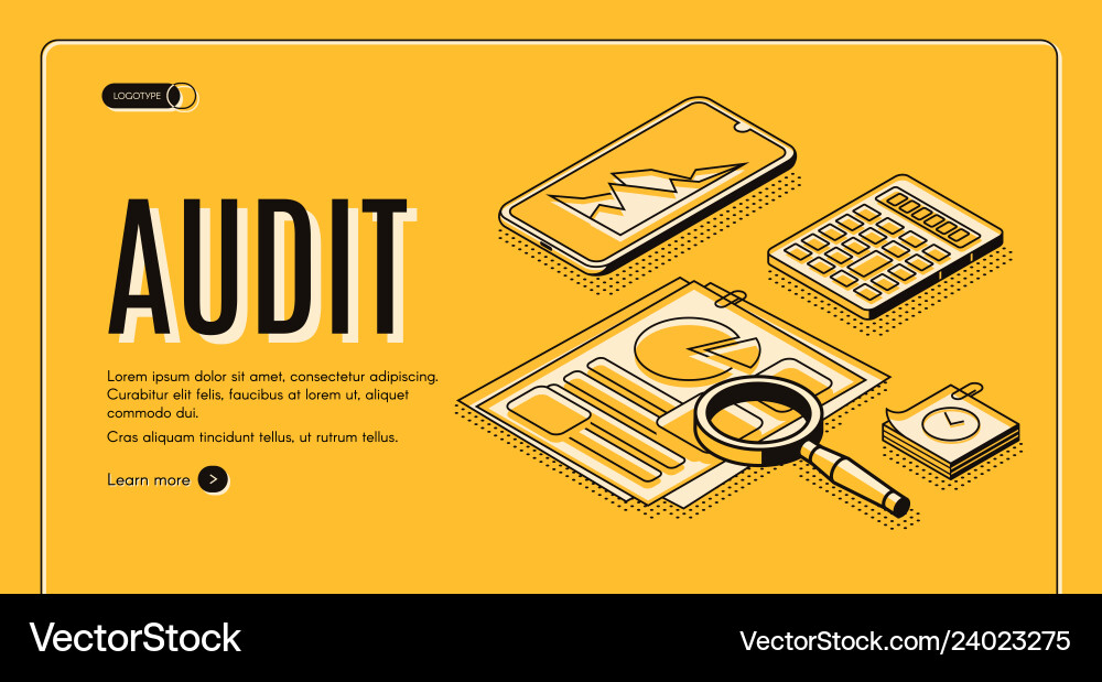 Business Finance Audit Isometric Royalty Free Vector Image