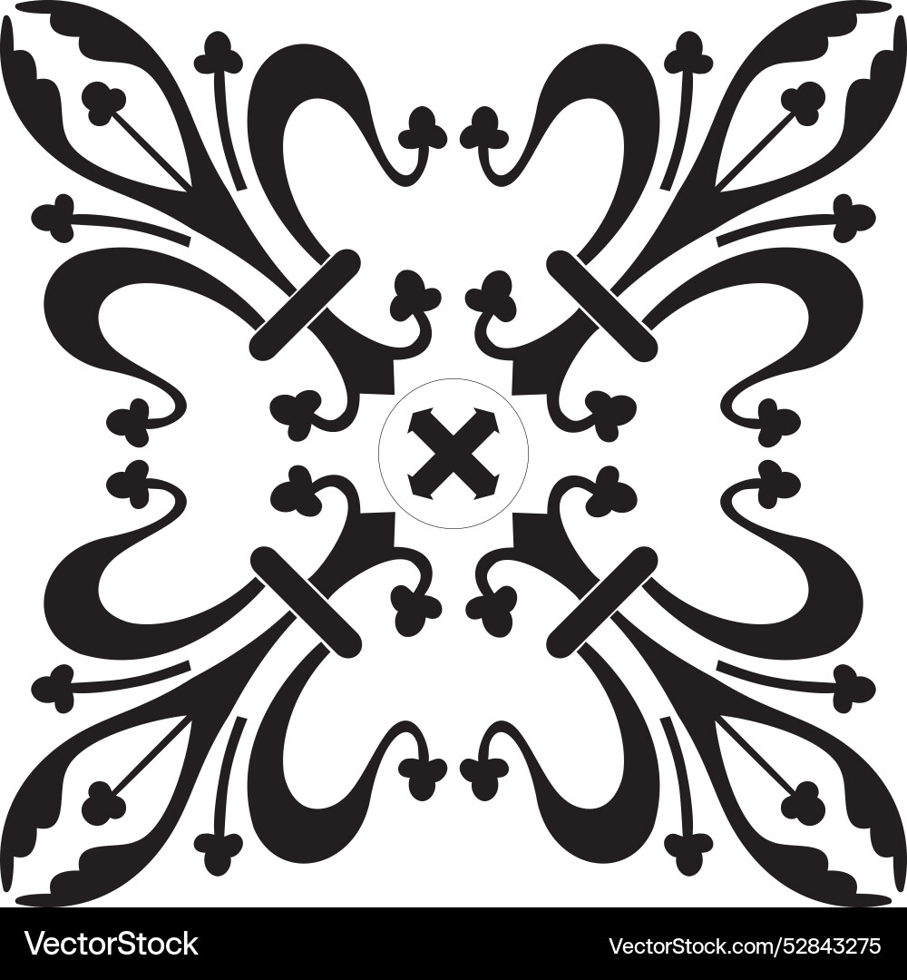 Cultural beautiful alpona design Royalty Free Vector Image