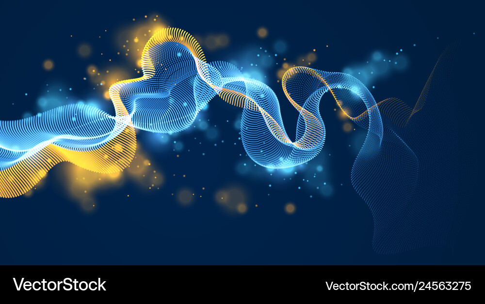 Dynamic Particle Sound Wave Royalty Free Vector Image
