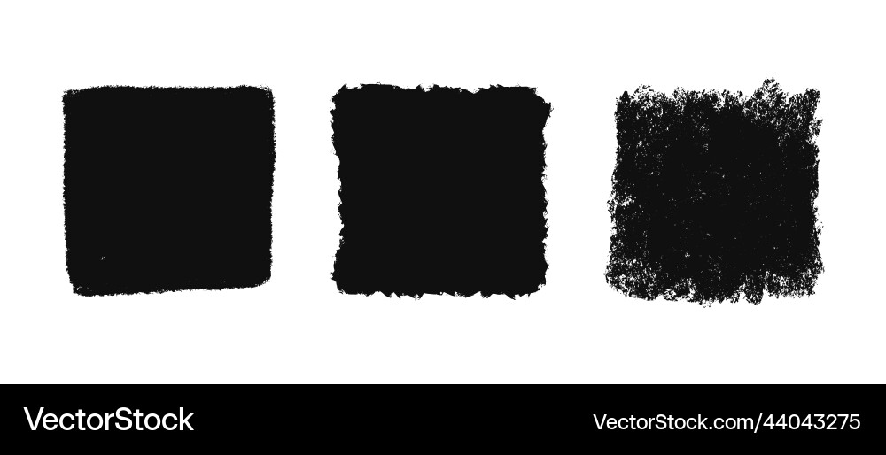 Grunge square template backgrounds hand drawn Vector Image