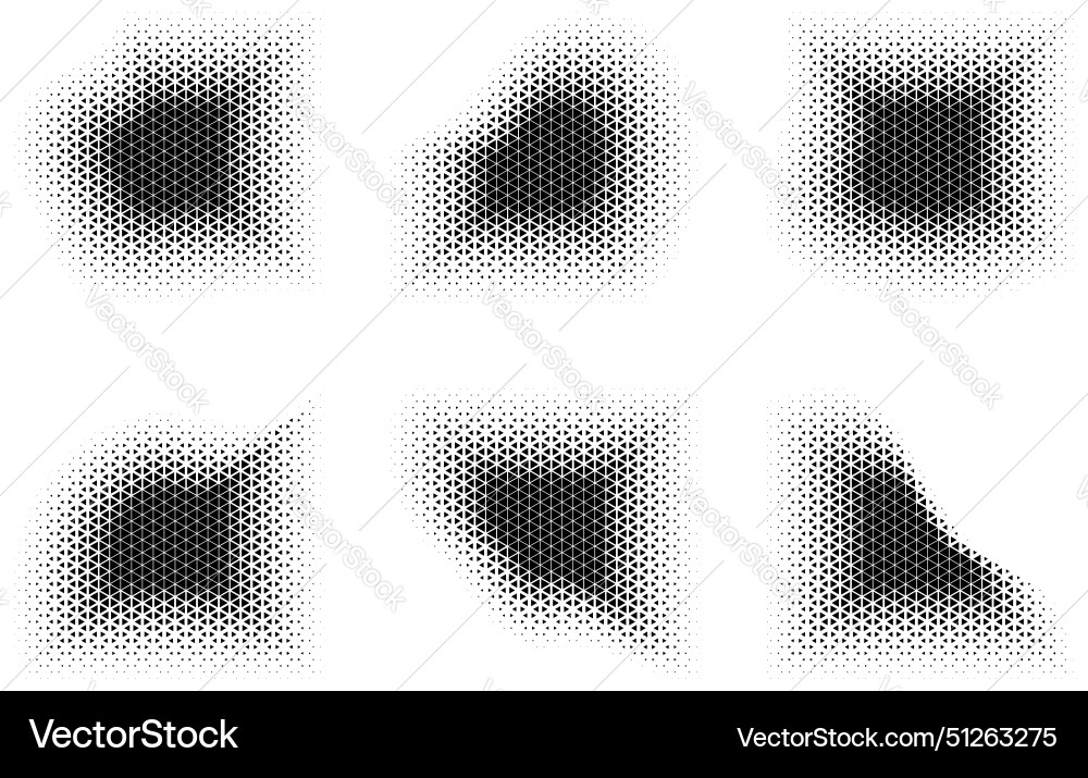 Halftone triangle pattern reprographic technique Vector Image