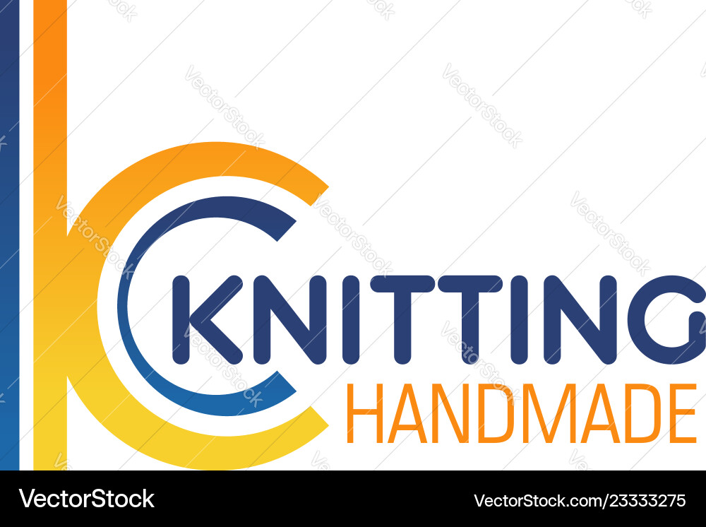 Handmade knitting letter k icon Royalty Free Vector Image